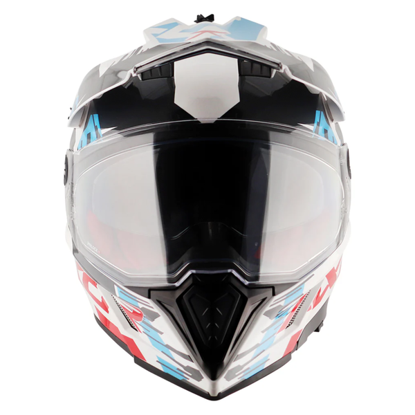 Axor X-Cross Adventure Helmet - White/Red Gloss - Bikerswear